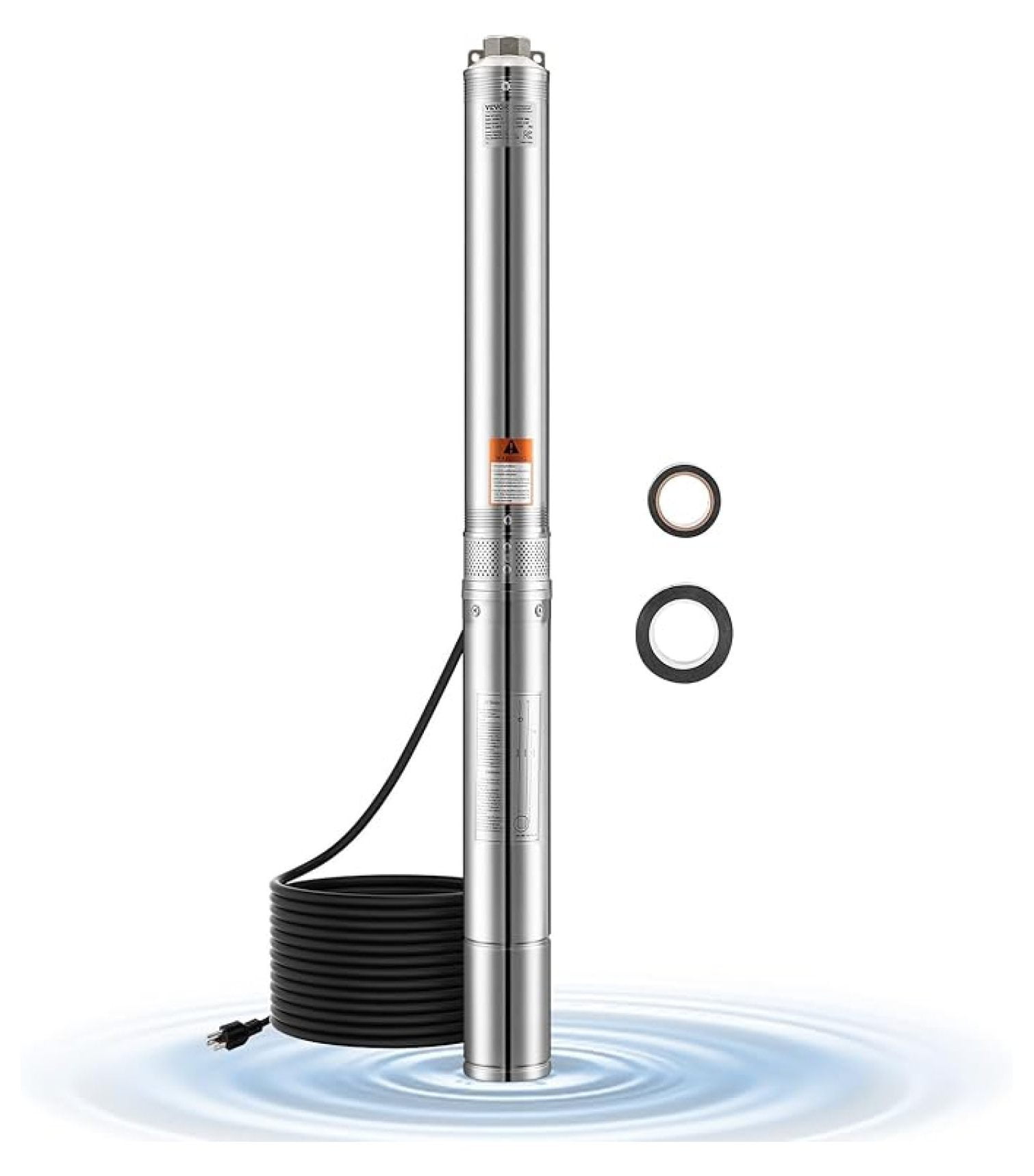 Deep Well Submersible Pump, 2 Output Power, 115V, 31.7 GPM Flow 450 ft ...