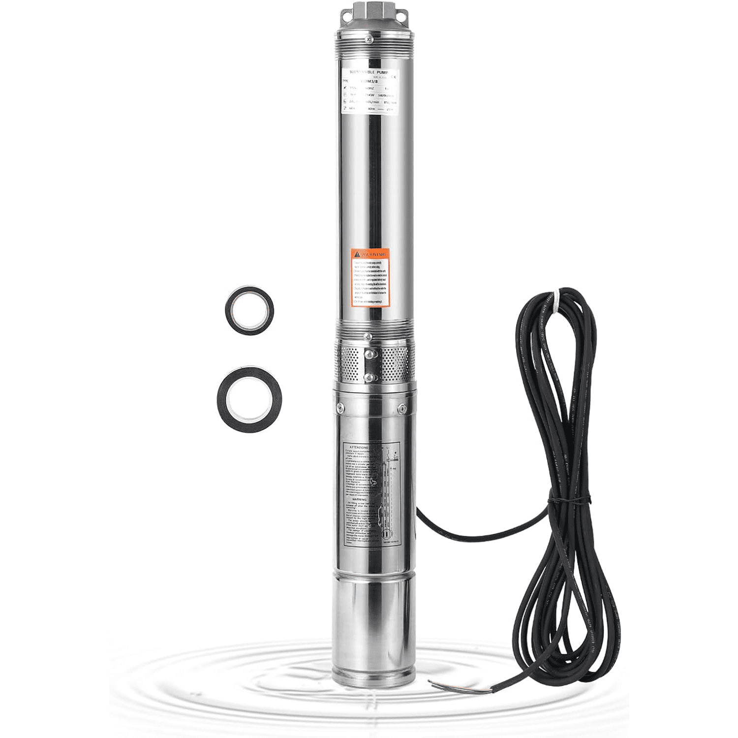 Deep Well Submersible Pump 4" Stainless Steel Water Pumps with 33ft ...