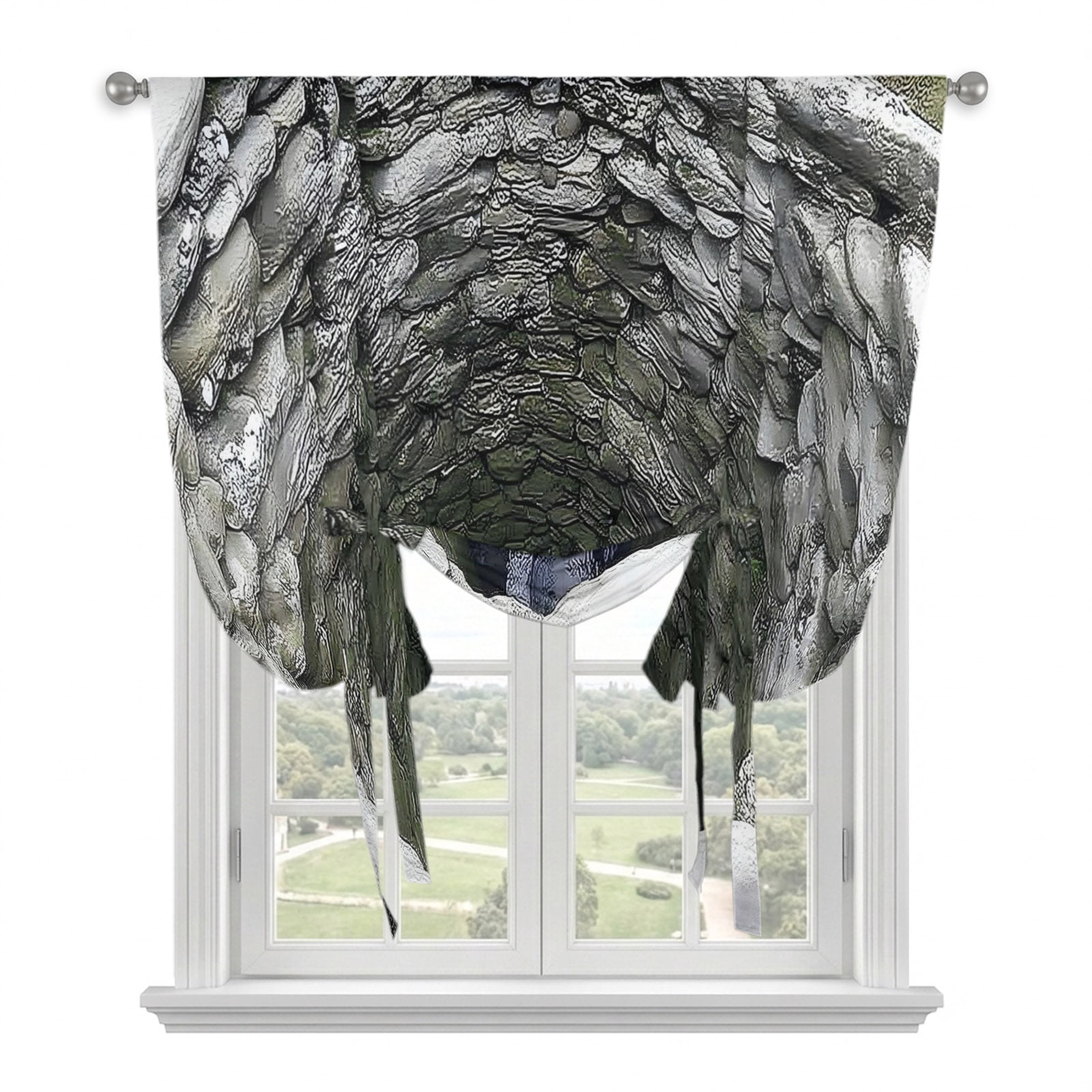 Deep Well Tie Up Curtains for Window, Thermal Insulated Balloon Shade ...