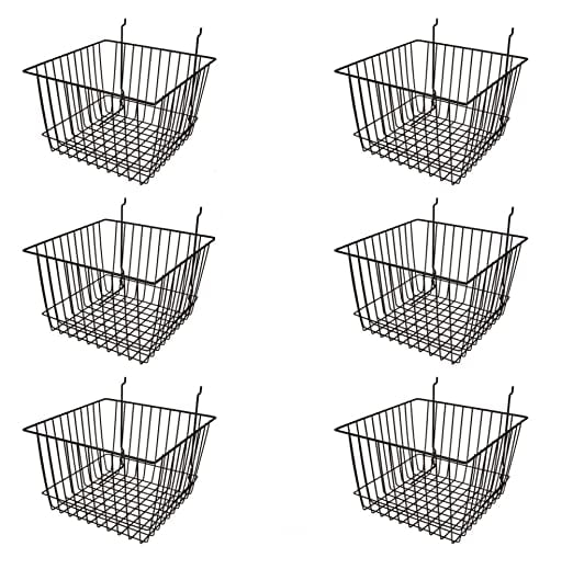 Deep Wire Storage Baskets For Gridwall and Slatwall Dimensions: 12" x ...