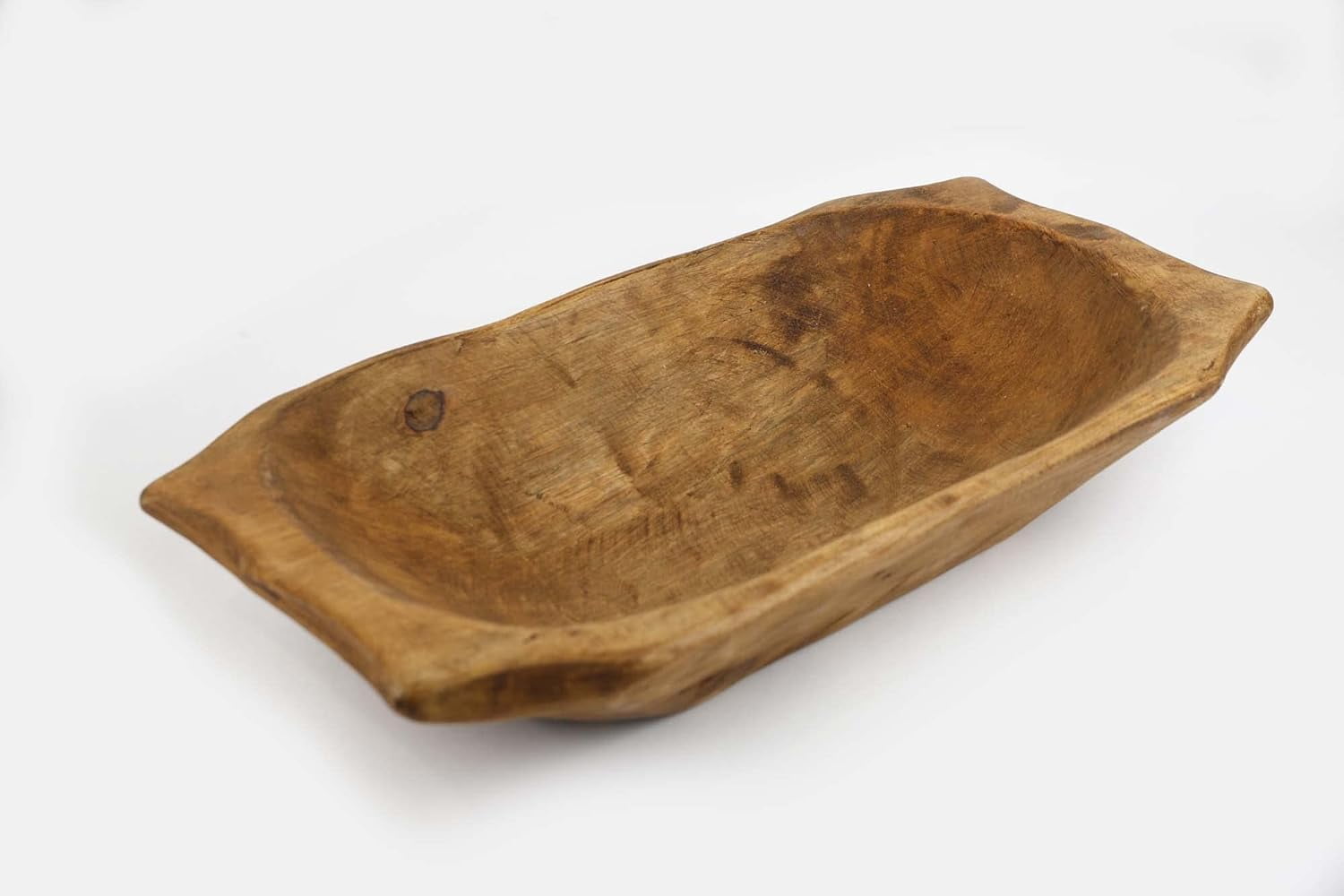 Deep Wooden Dough Bowl with Handles-Trencher-Batea-Wooden Doughboard ...