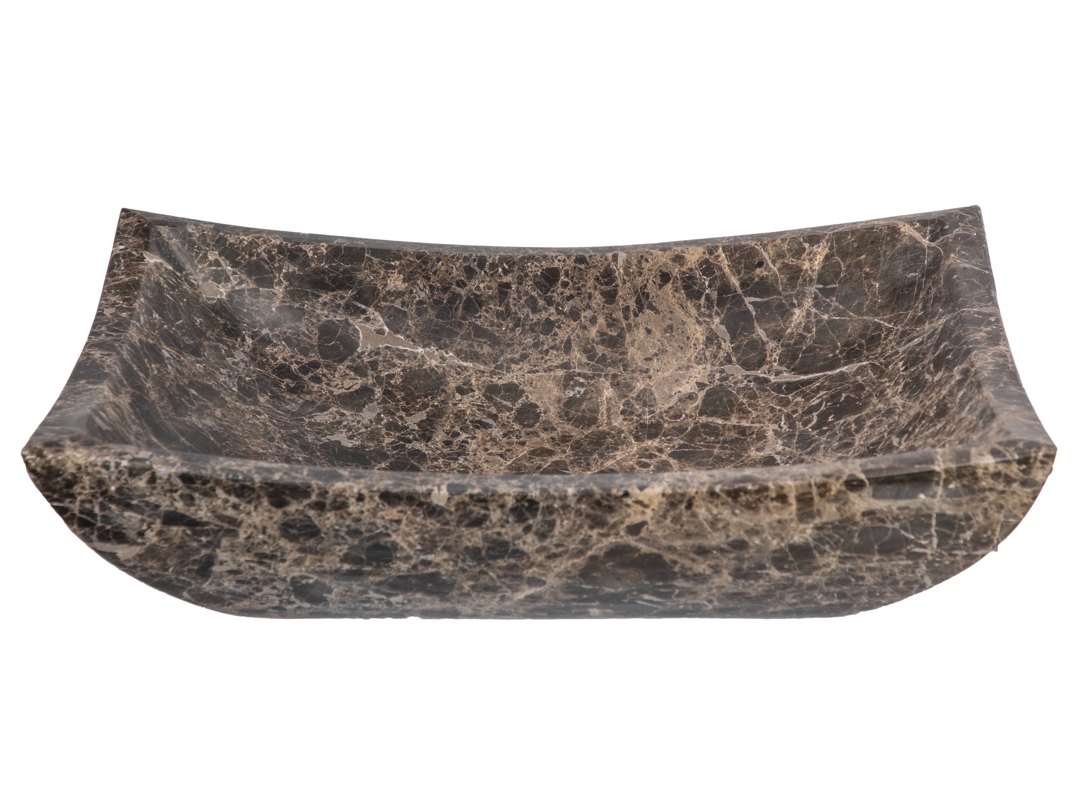 Deep Zen Sink - Honed Dark Emperador Marble - Walmart.com