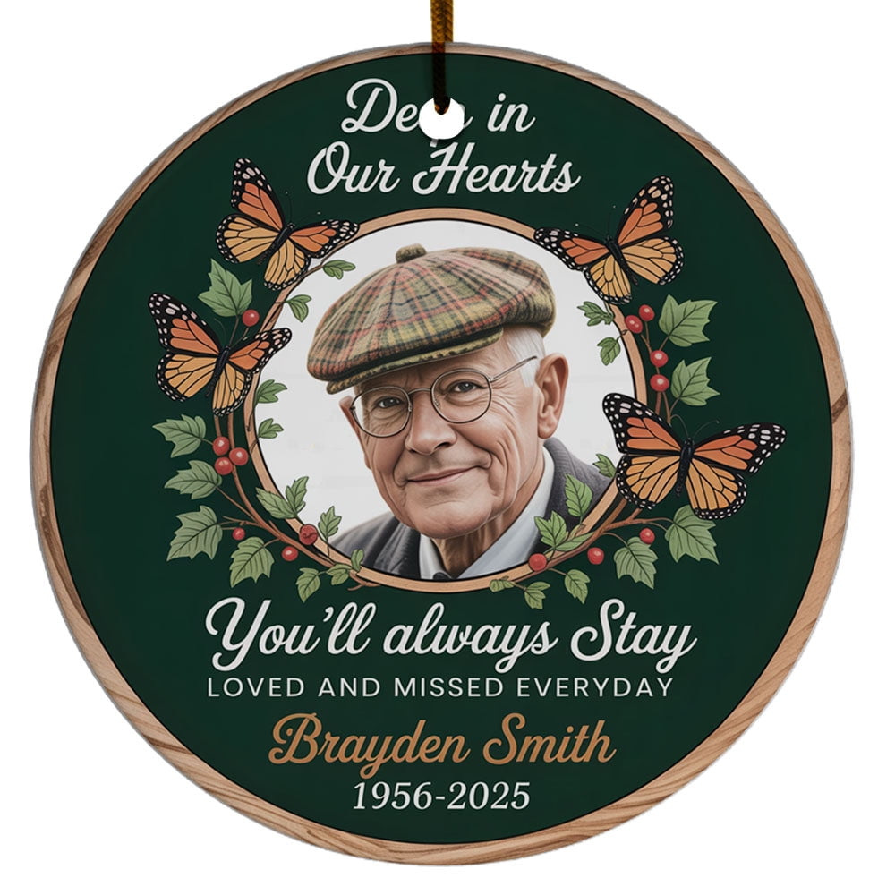 Deep in Our Hearts You’ll Always Stay Christmas Ornament 2025, Custom ...