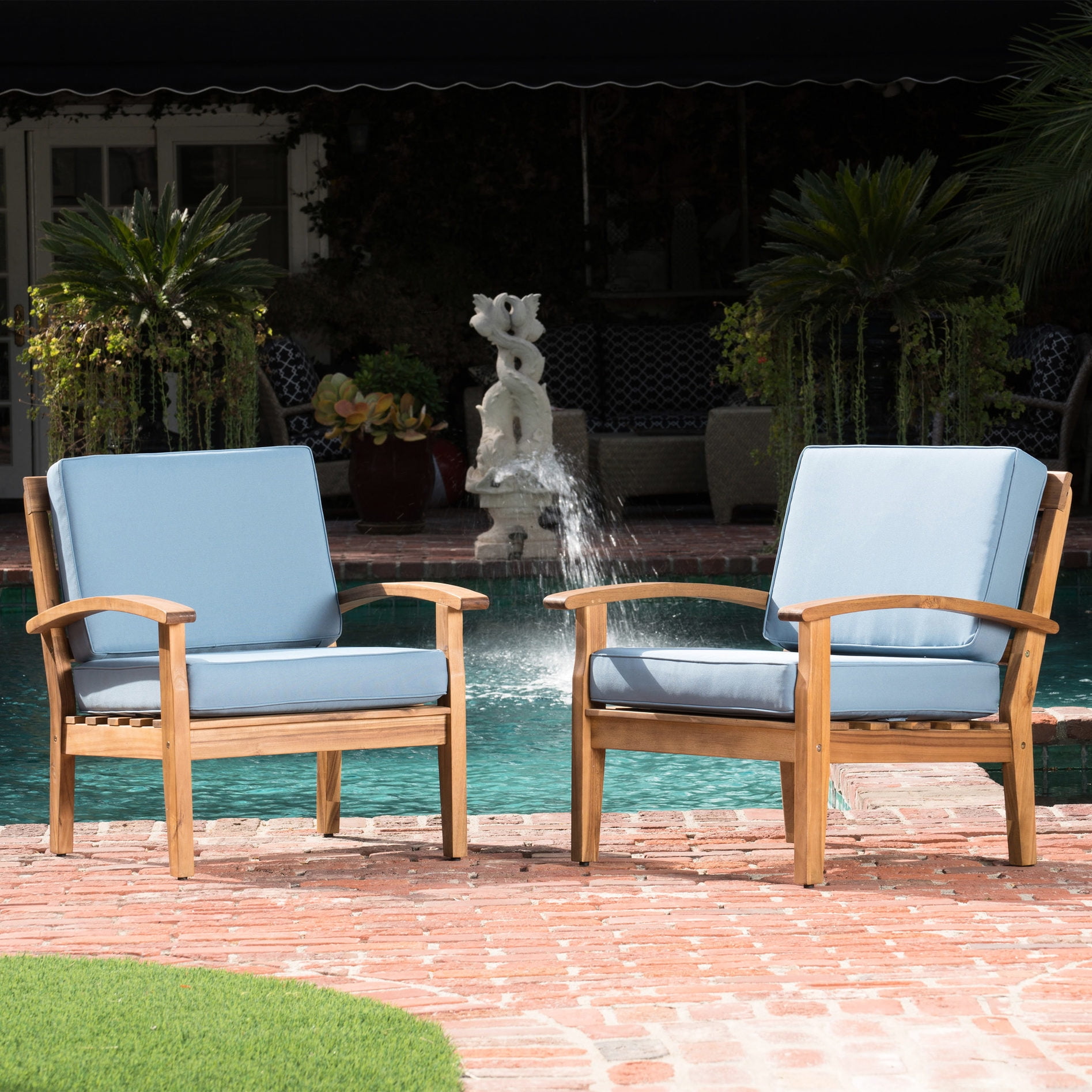 Deep - seated chairs | Perfect for a quiet backyard retreat | Sturdy ...