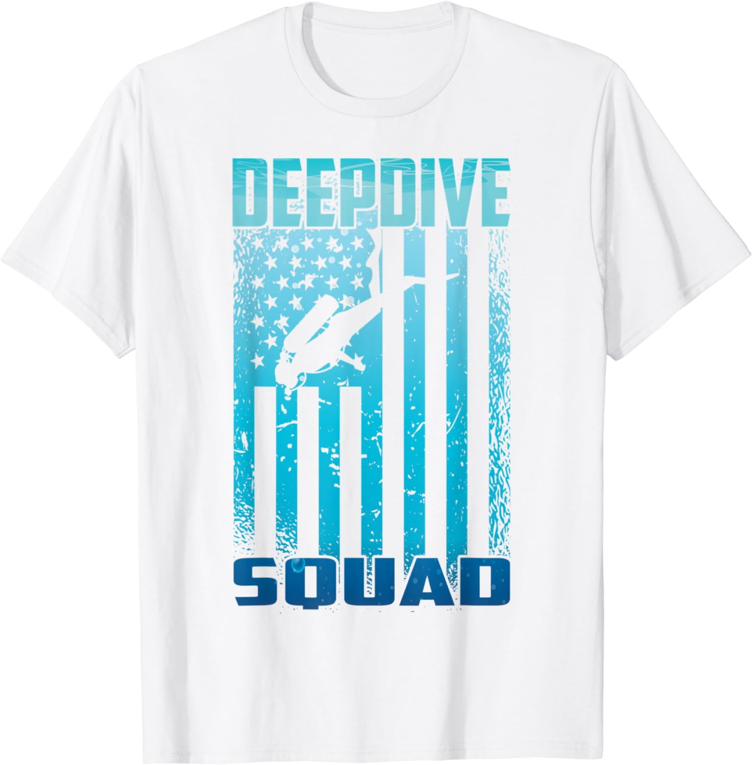 DeepDive Squad - US Flag - Underwater - Scuba Diving T-Shirt - Walmart.com