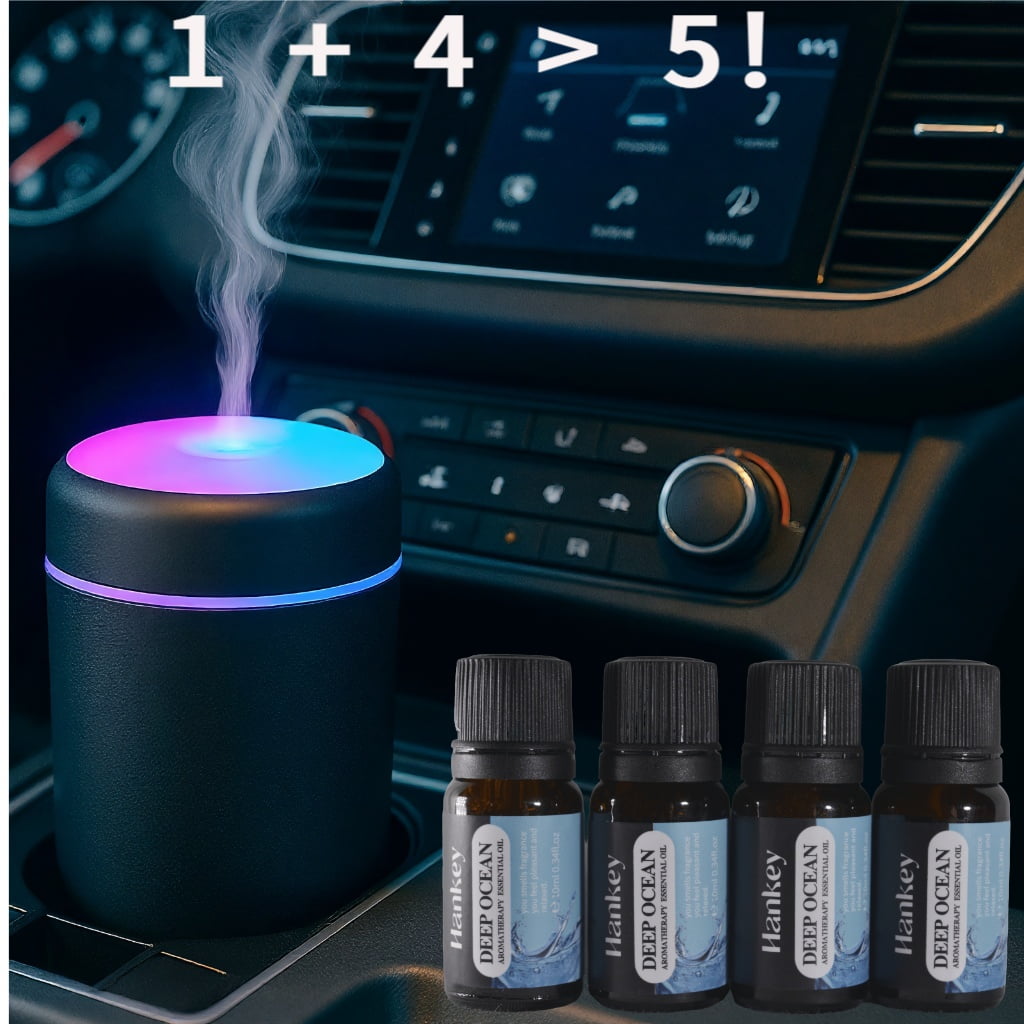 DeepRest Dark Grey Car Humidifier + Deep Sea Essential Oil (4 Pack ...