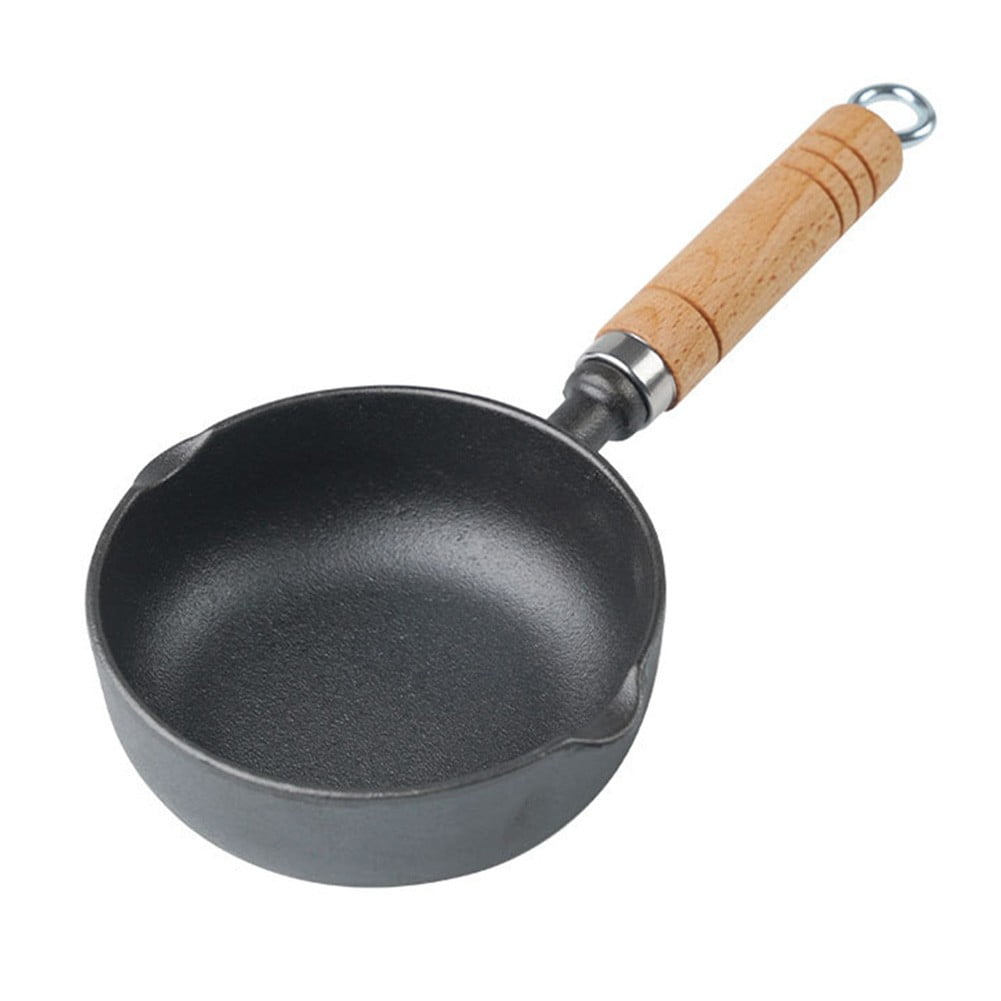 Deepened cast iron oil pouring pan mini pan for hot milk and frying ...