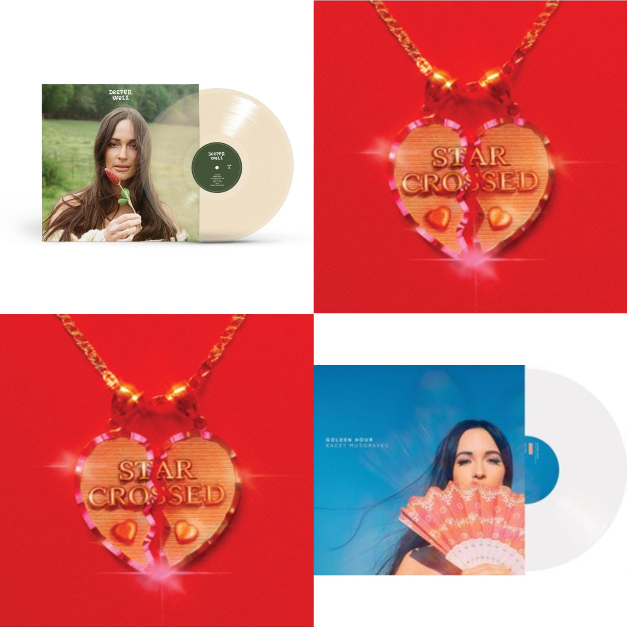 Deeper Well (Transparent Cream LP Vinyl) & Star-Crossed (Sea Foam LP Vinyl) & Star-Crossed (Ruby ...