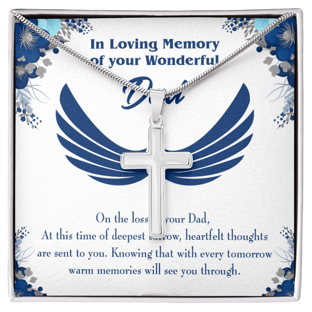 Deepest Sorrow Dad Memorial Dad Memorial Cross Necklace Sympathy Loss ...