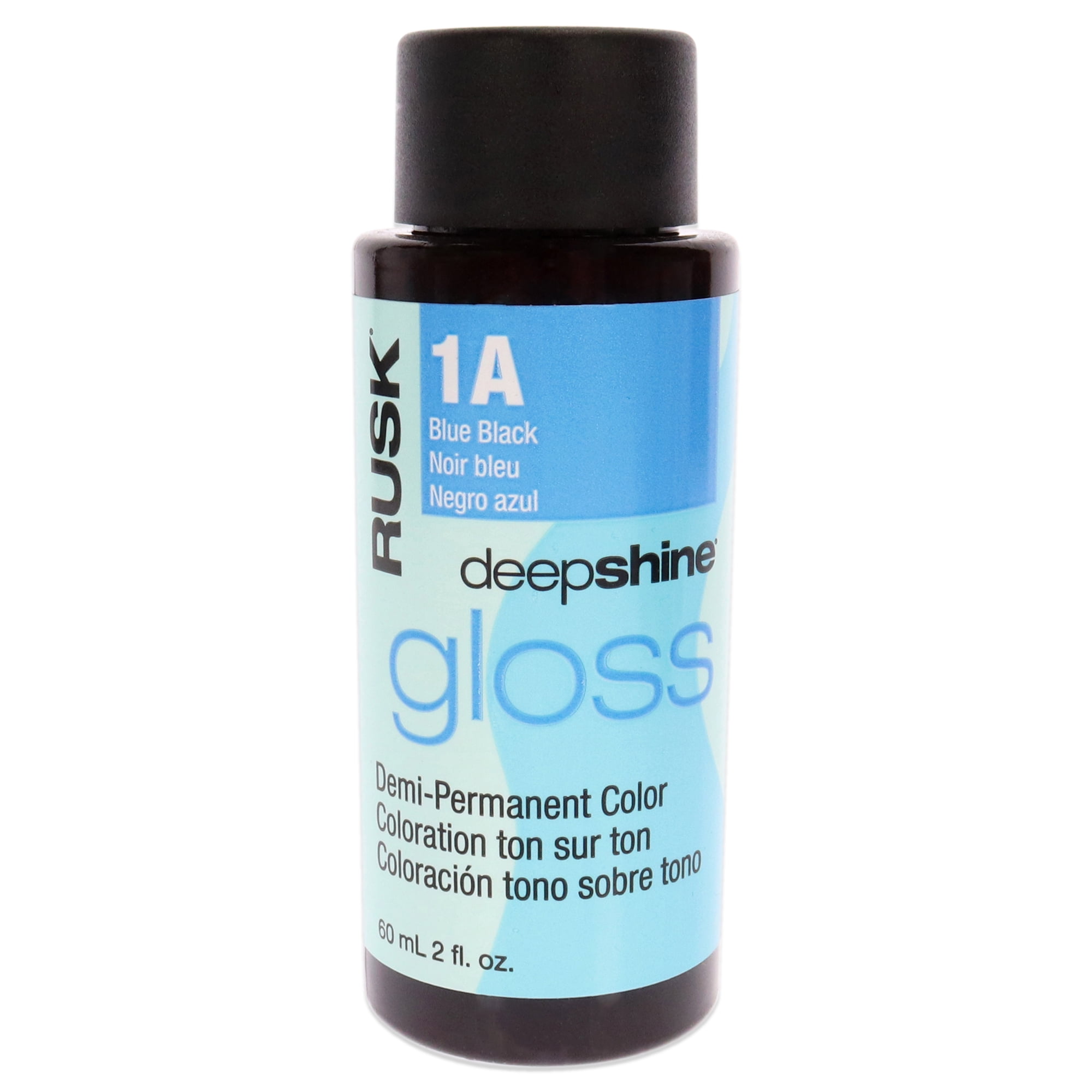 Rusk Deepshine Gloss Demi-Permanent Hair Color - 1A Blue Black, Dye ...