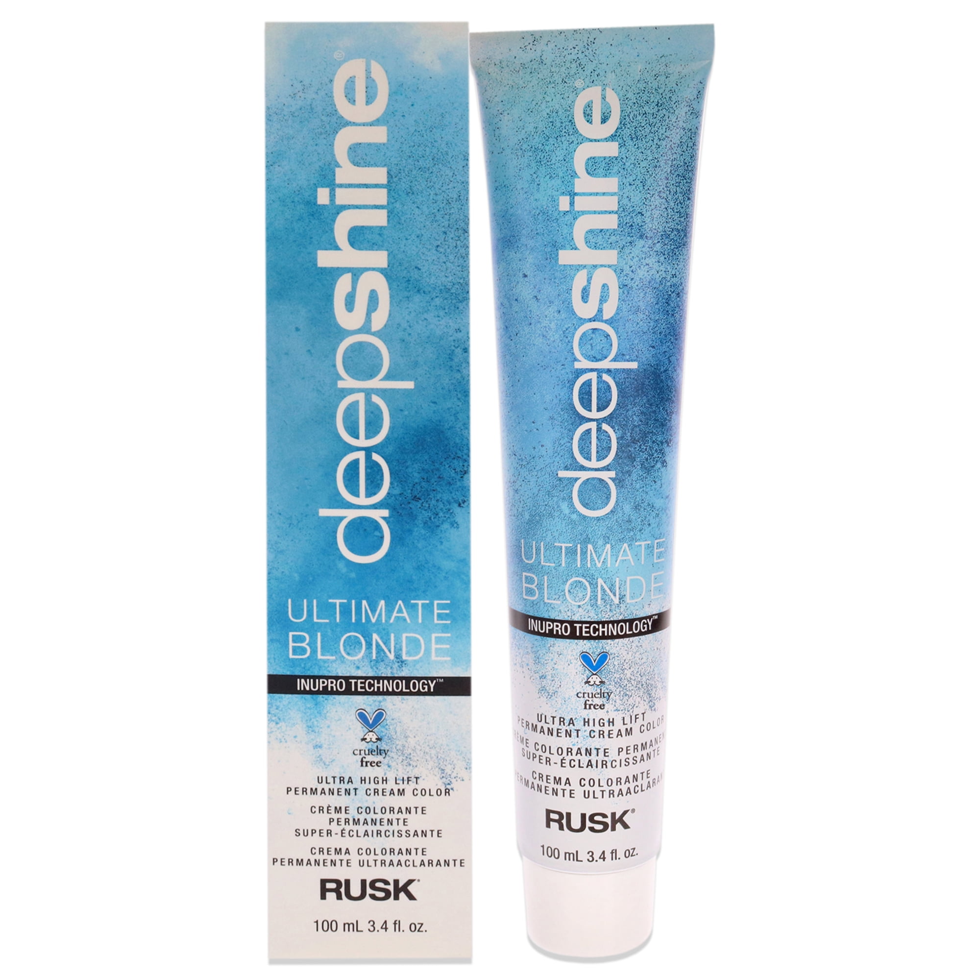 Rusk Deepshine Permanent Dye - Ultra High Lift Blonde BB Beige Blue for ...