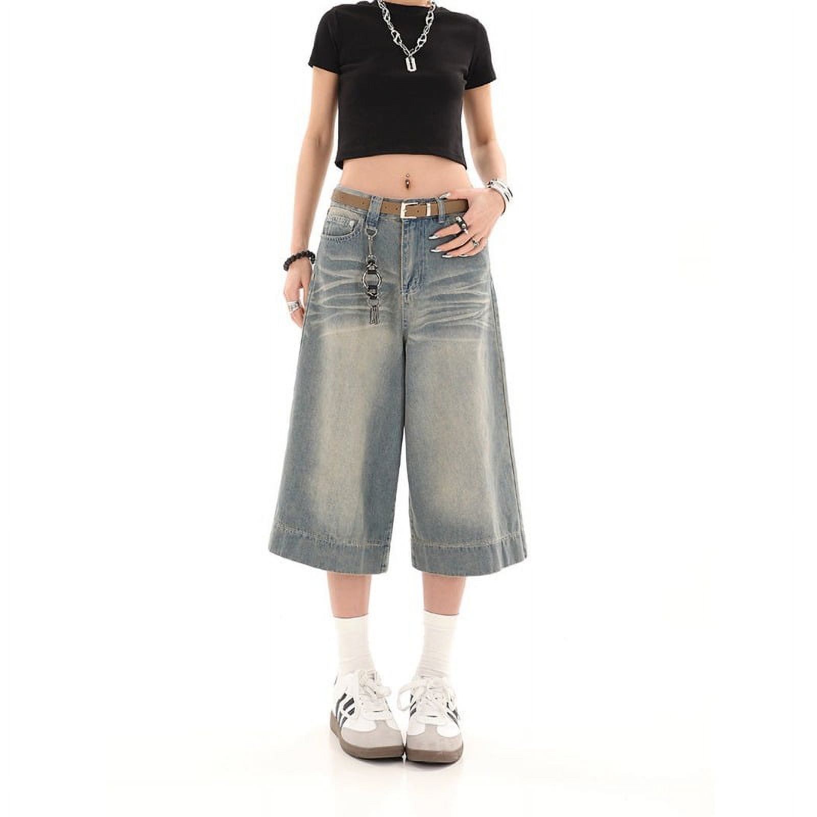 Deeptown Y2k Vintage Baggy Jorts Jeans Wide Leg Harajuku Shorts Denim ...