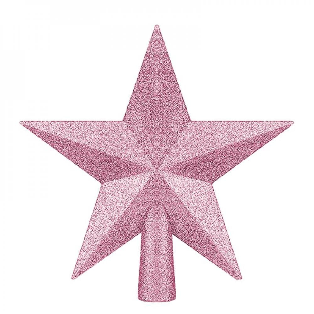 Deepwonder 1pc Glitter Mini Star Christmas Tree Toppers Red Gold Silver ...