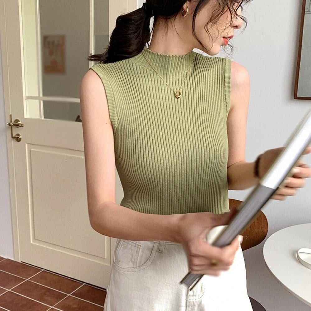 Deepwonder Korean Version Of The Simple Inner Base Knitted Vest Small ...