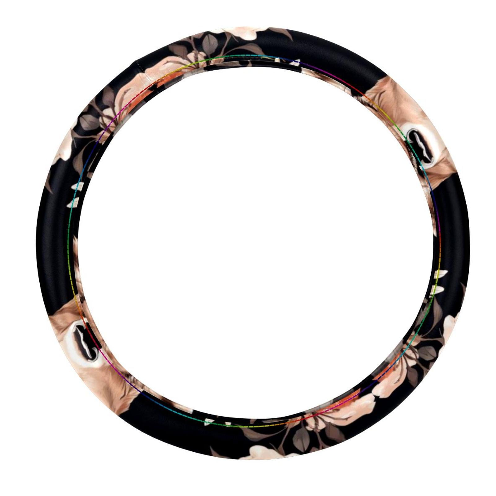 Deer 14.5 Inch Printing PVC Leather Steering Wheel Cover Car Wheel ...