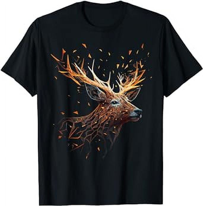 Deer Animal Motif Elk Forest Animal Print Deer T-Shirt - Walmart.com
