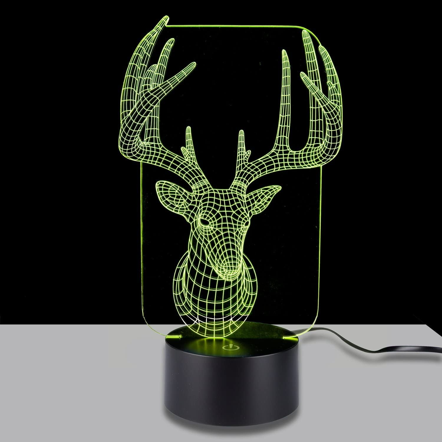Deer Animal Toys for Toddlers 1-3 3D Illusion Night Light Smart Touch ...