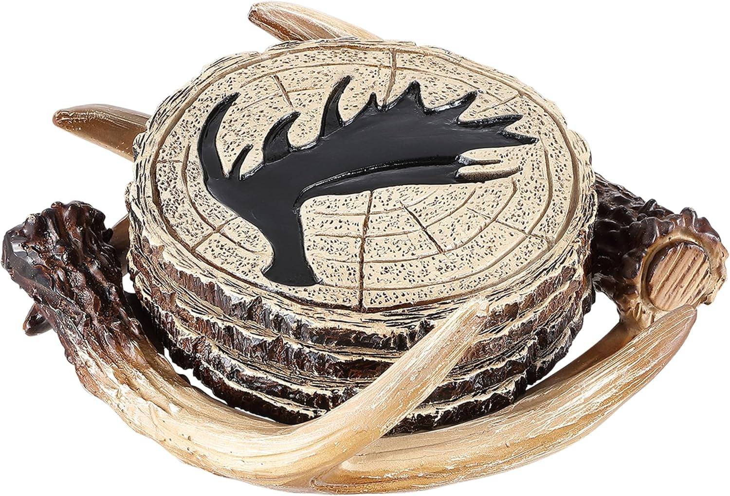 Deer Antler Drink Coaster-Set of 4 Pieces Hunting Coasters-Outdoors ...