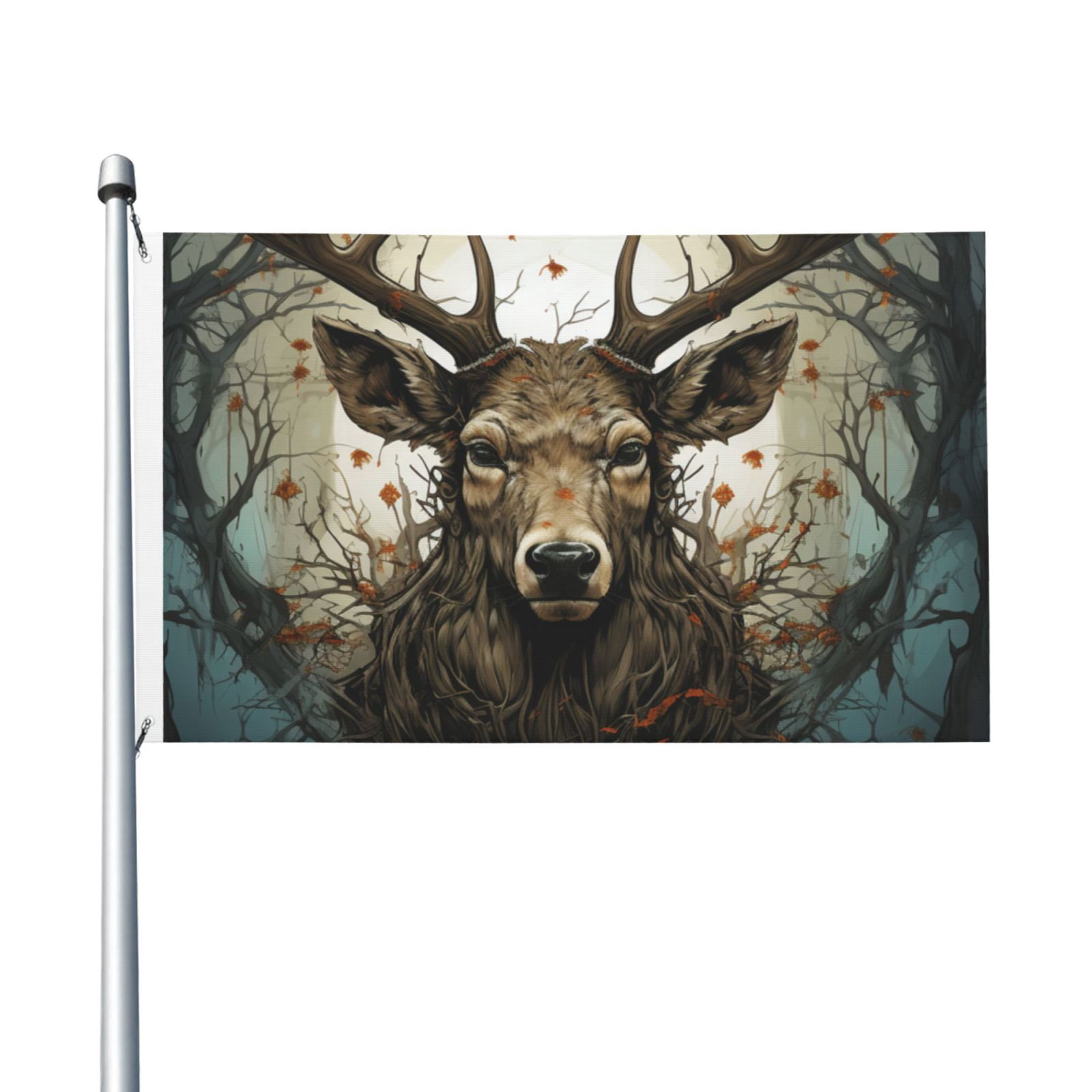 Deer Antler Whitetail Flag 3X5 Ft Garden Yard House Flags Banner Sign ...
