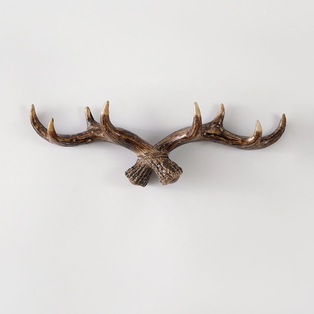 Deer Antlers Coat Rack, Vintage Rustic Comfify Resin Deer Antlers Wall ...
