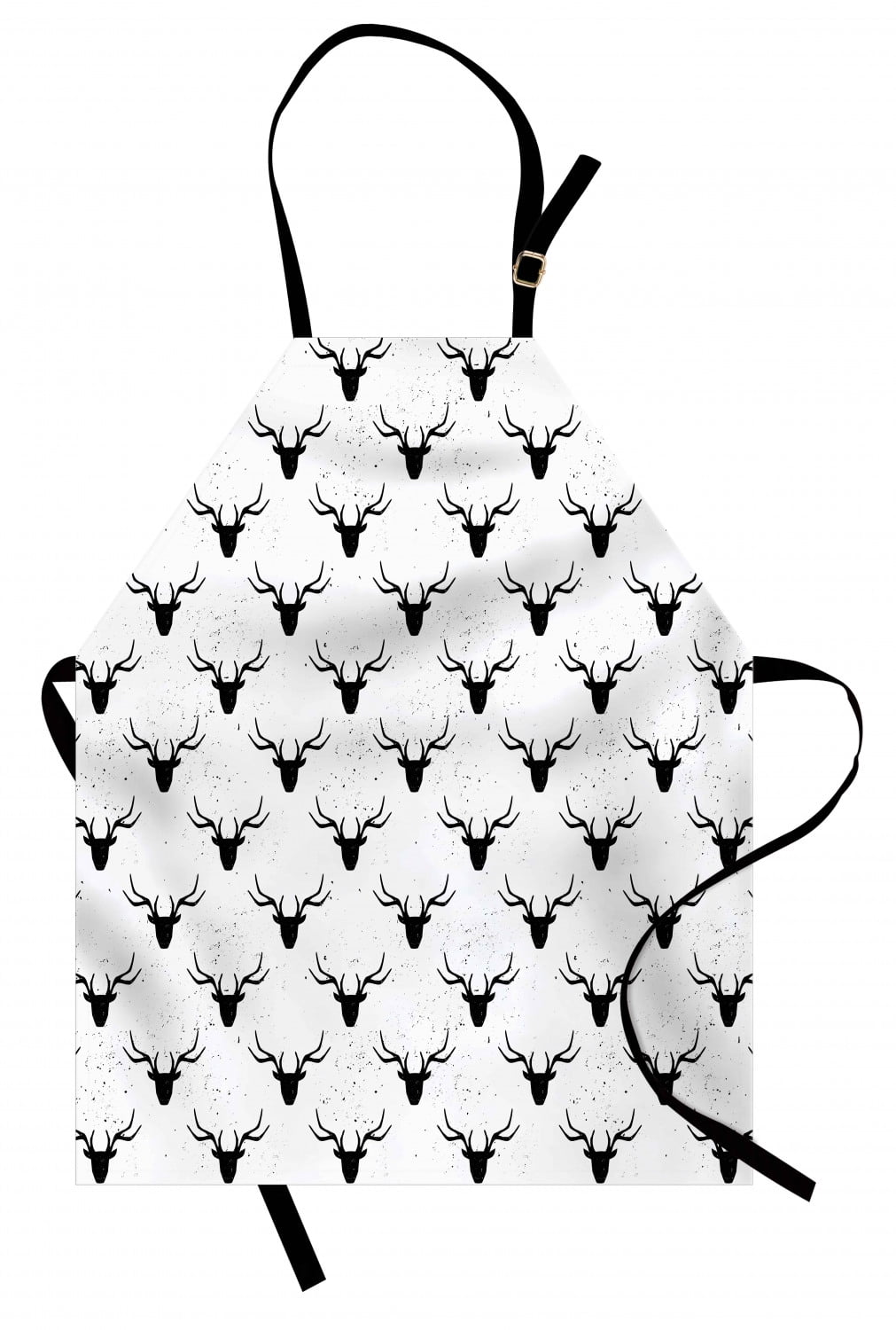 Deer Apron Deer Head with Antlers Silhouette Form Stained Worn ...