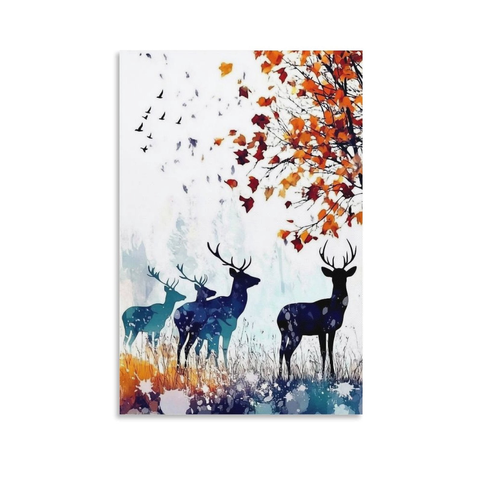 Deer Artwork Posters Art Print Wall Photo Paint Poster Hanging Picture ...