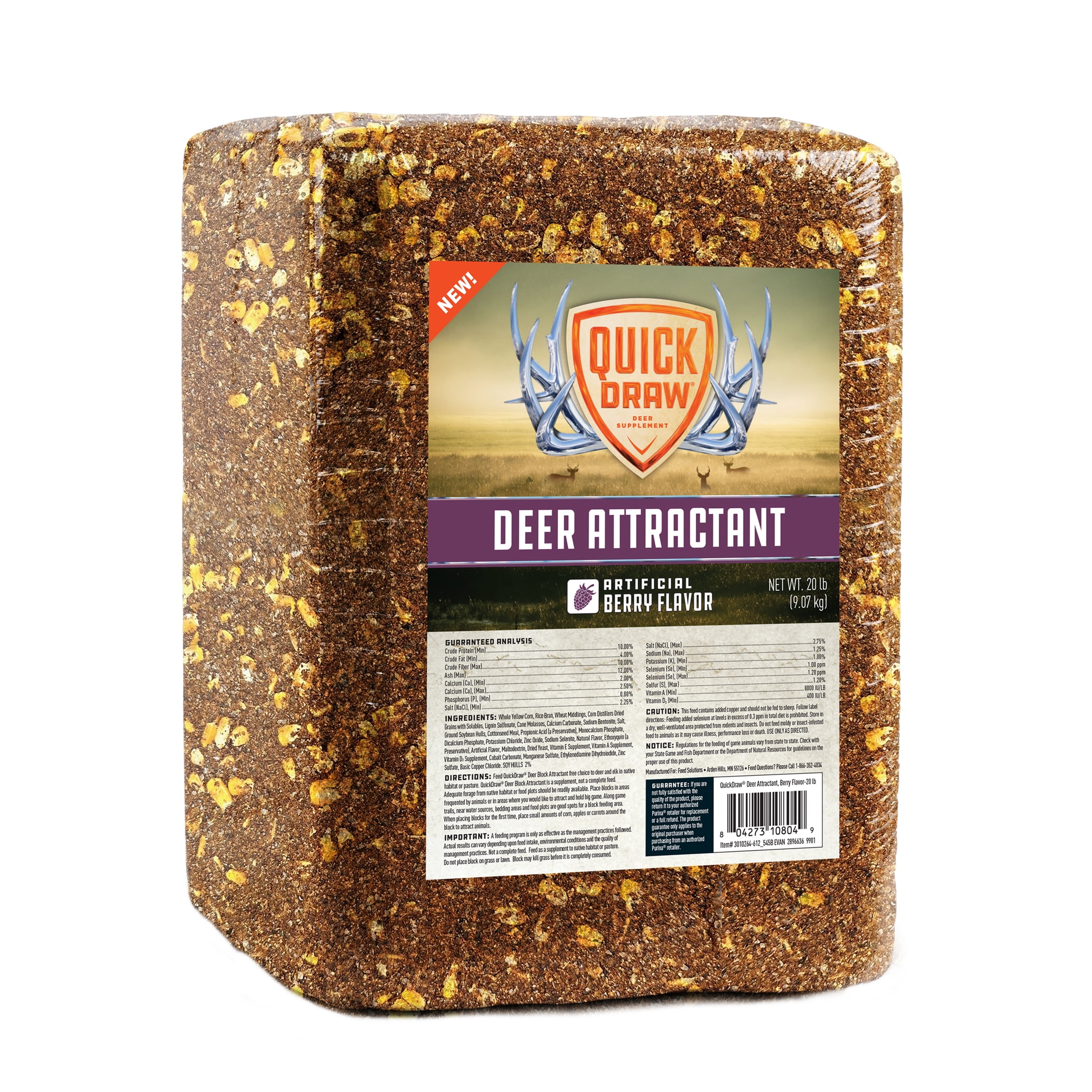 Quick Draw Berry Flavored Deer Attractant Block 20lb - Walmart.com