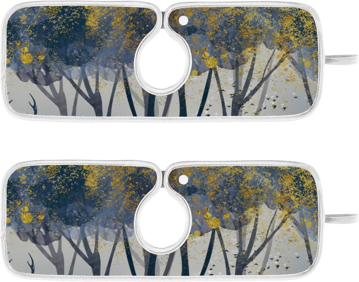 Deer Autumn Forest Kitchen Sink Splash Guard for Faucet 2 Packs Faucet ...