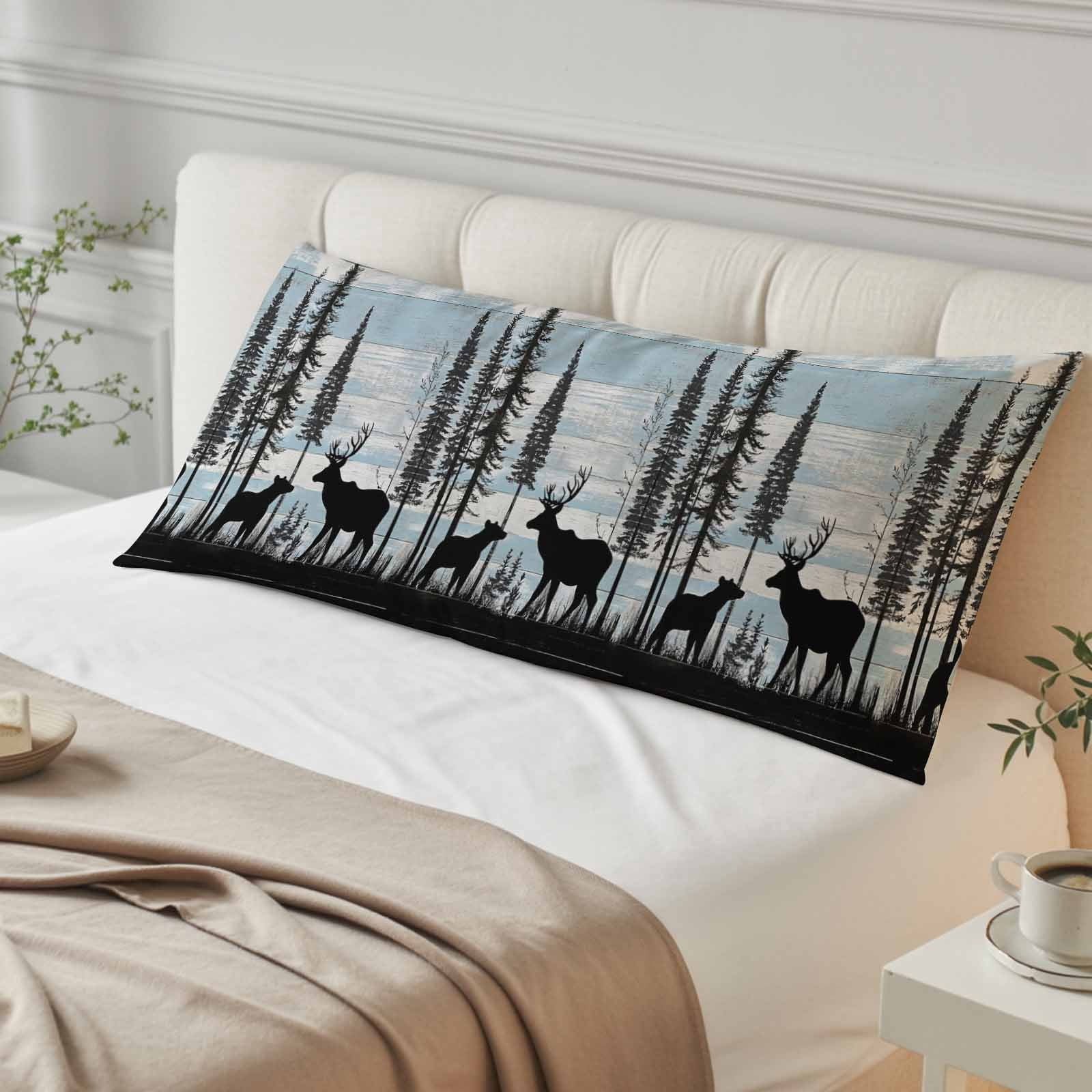 Deer Bear Body Pillow Cover, Pillowcase Protectors with Zipper ...