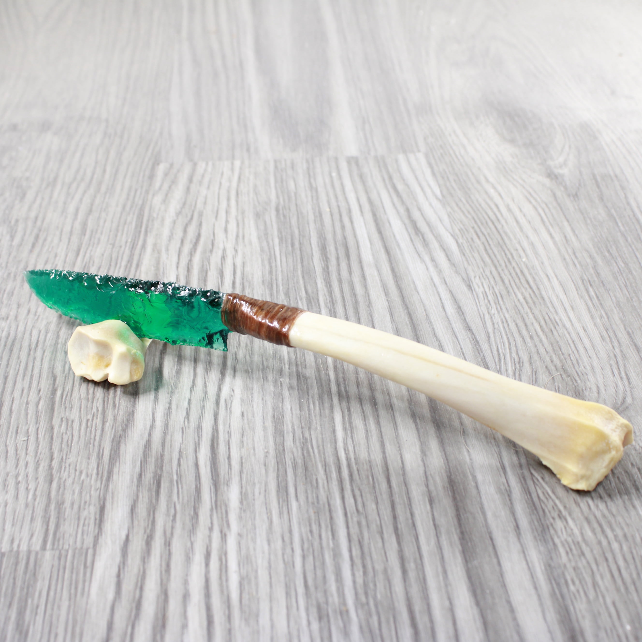 Deer Bone Handle Glass Blade Ornamental Knife #4654 Mountain Man Knife ...