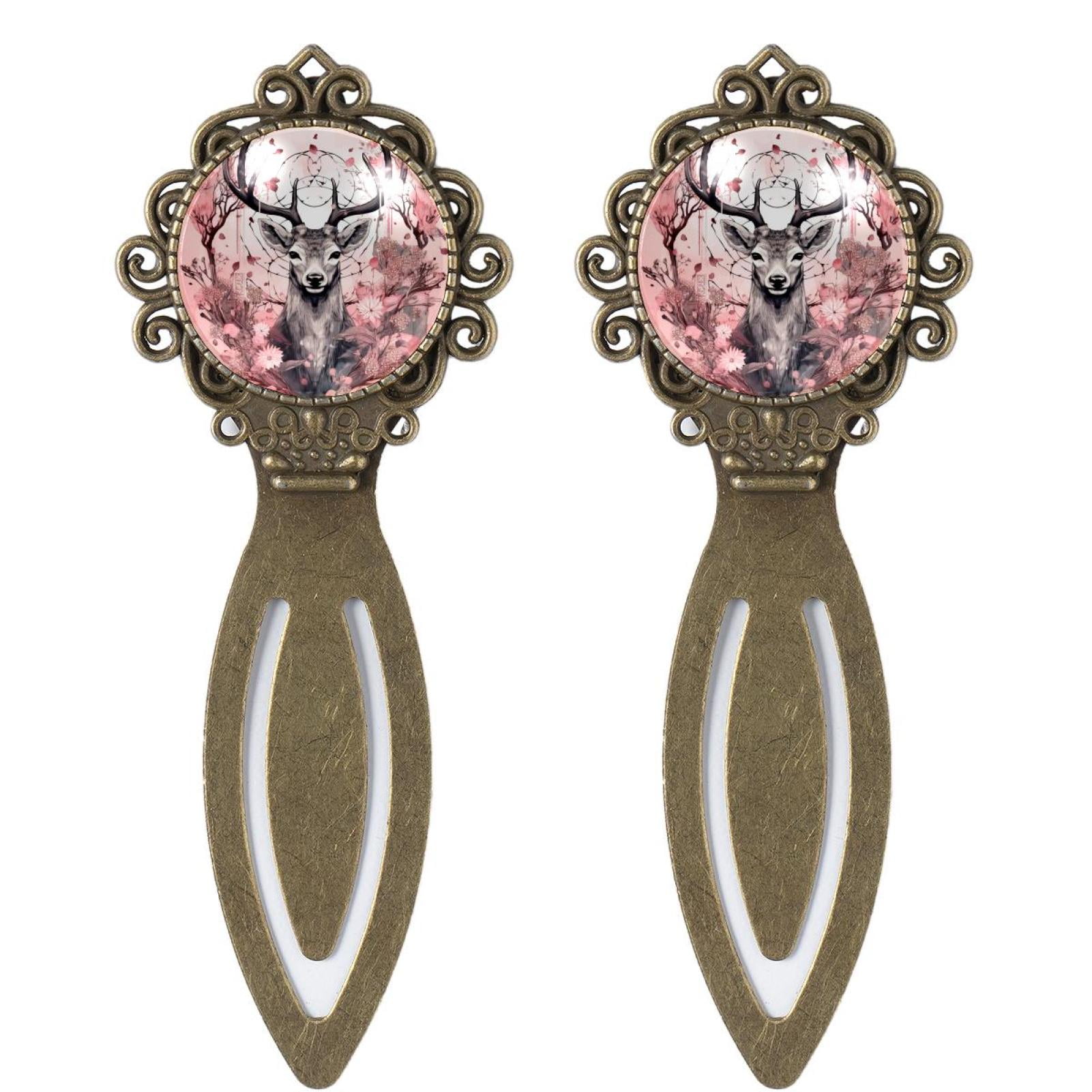 Deer Book Marks: Vintage Copper-Colored Lace Bookmarks - Stainless ...