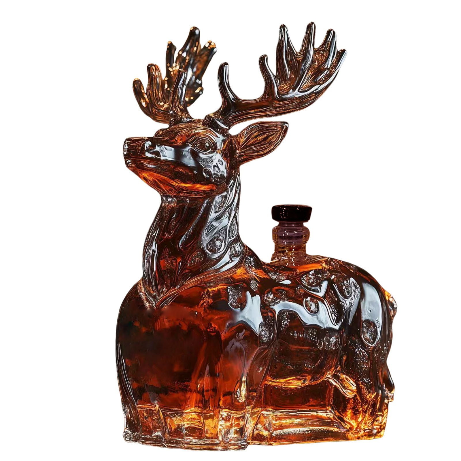 Deer Bottle 2025 Funny Deer Unique Animal Glass Set Deer For Men Dad ...