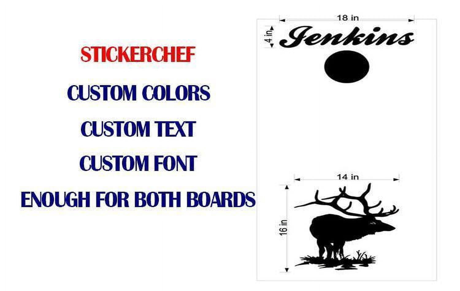 Deer Buck Doe Elk Hunting Cornhole Board Vinyl Decal Sticker B04 ...