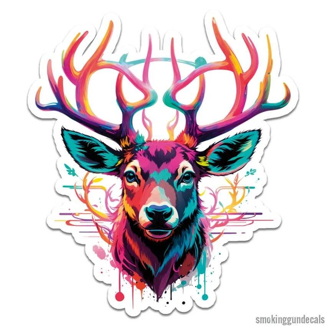 Deer Buck Hunting Sticker Indoor Outdoor Phone Decal Water Bottle ...