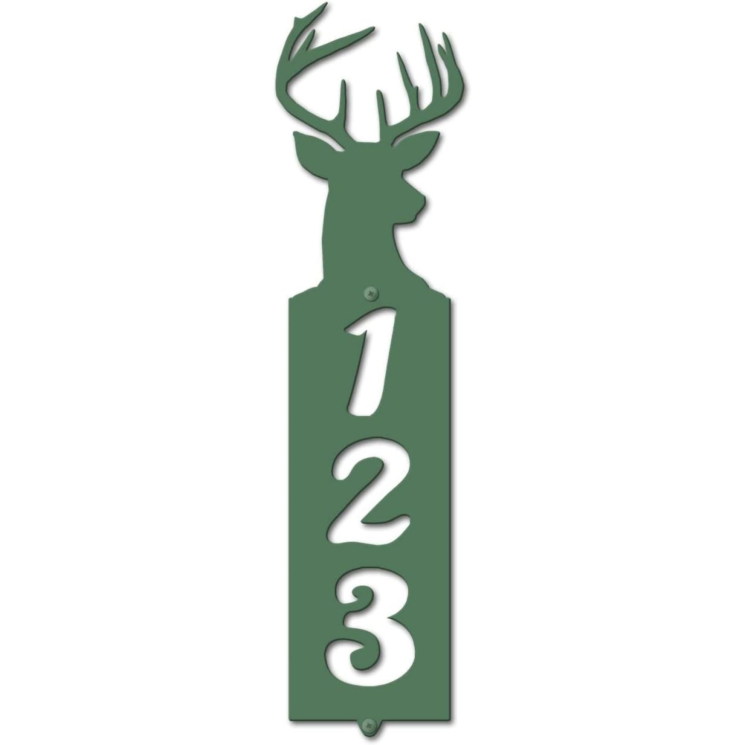 Deer Bust Lodge Decor Three Digit Address Sign with 3.5-inch Numbers ...