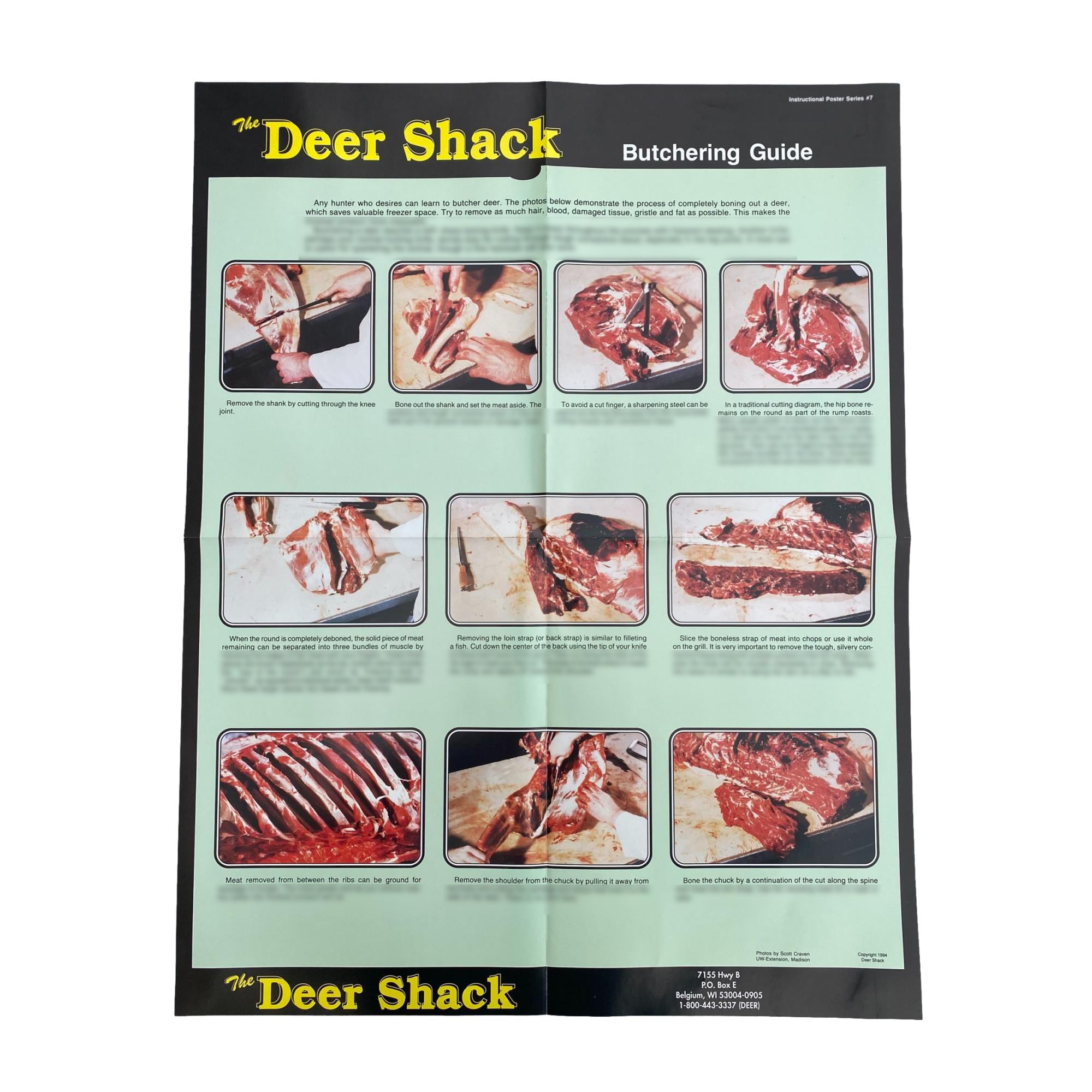 Deer Butchering Guide Poster - Walmart.com