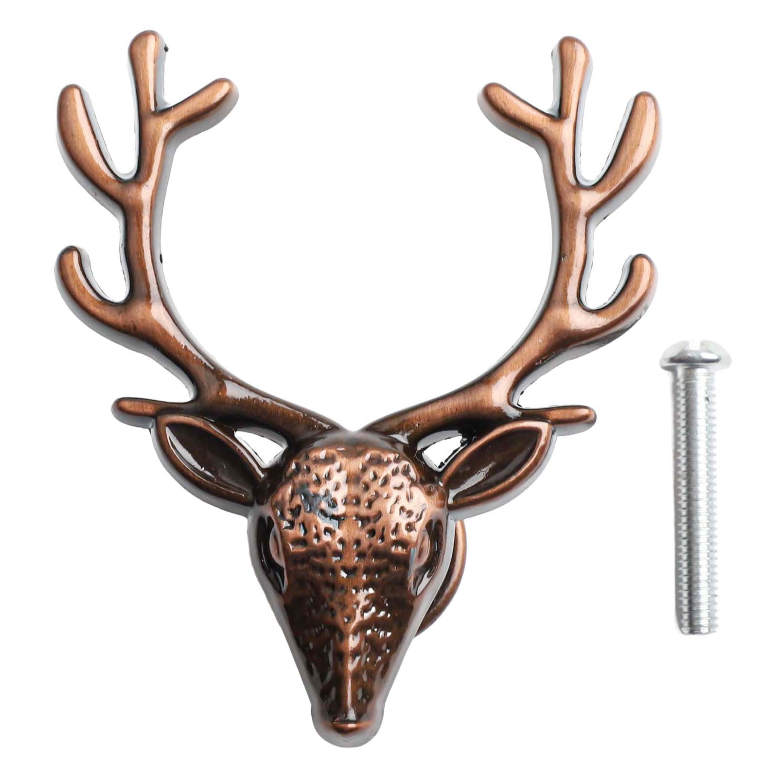 Deer Cabinet Knobs Zinc Alloy Furniture Handles Wardrobe Drawer Pulls ...