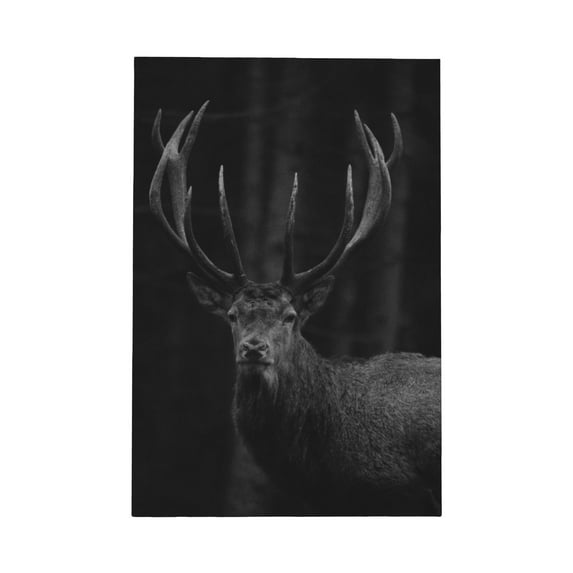 Deer Double Canvas Framed Wall Art Rustic Woodland Animal Print Nordic ...