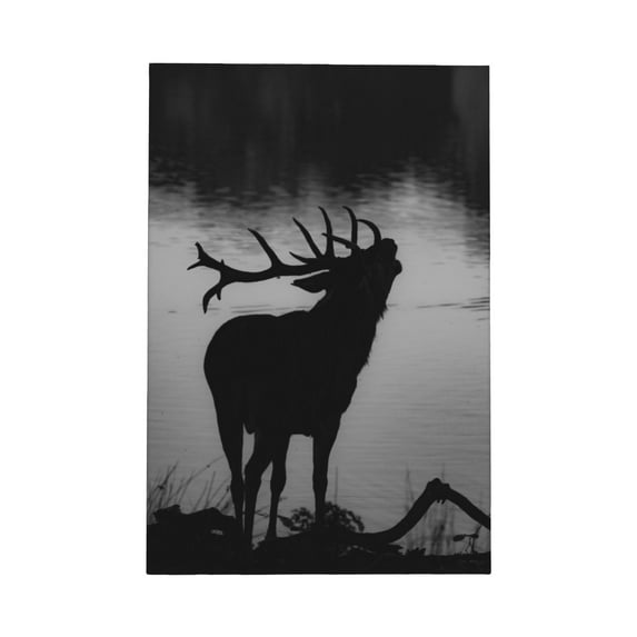 Deer Double Canvas Framed Wall Art Rustic Woodland Animal Print Nordic ...
