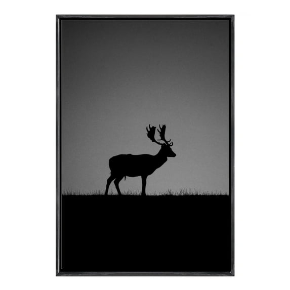 Deer Double Canvas Framed Wall Art Rustic Woodland Animal Print Nordic ...