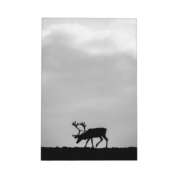 Deer Double Canvas Framed Wall Art Rustic Woodland Animal Print Nordic ...