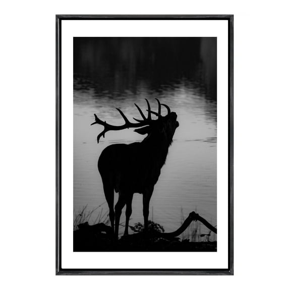 Deer Double Canvas Framed Wall Art Rustic Woodland Animal Print Nordic ...