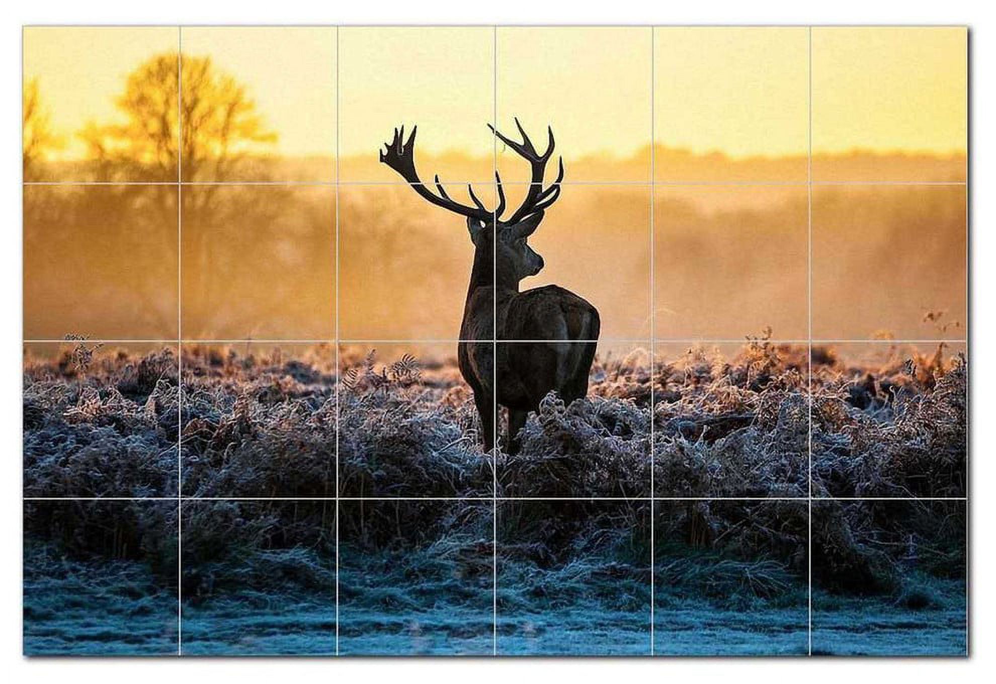 Deer Ceramic Tile Mural Kitchen Backsplash Bathroom Shower, 402718-L64 ...