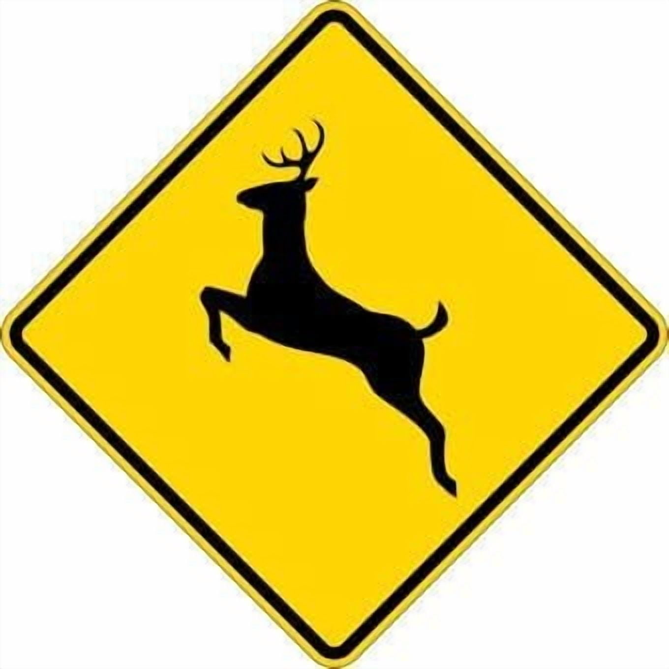 Deer Crossing Warning 12"x 8" Metal Signs For Outdoor & Indoor ...
