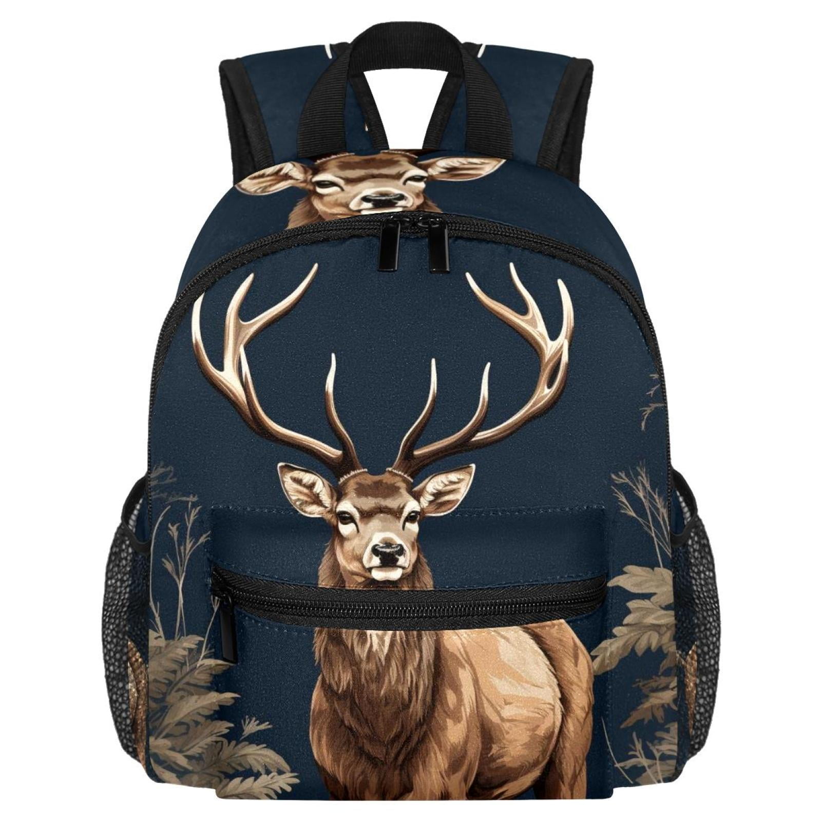 Deer Cute Adjustable Shoulder Strap Backpack with Large Capacity ...