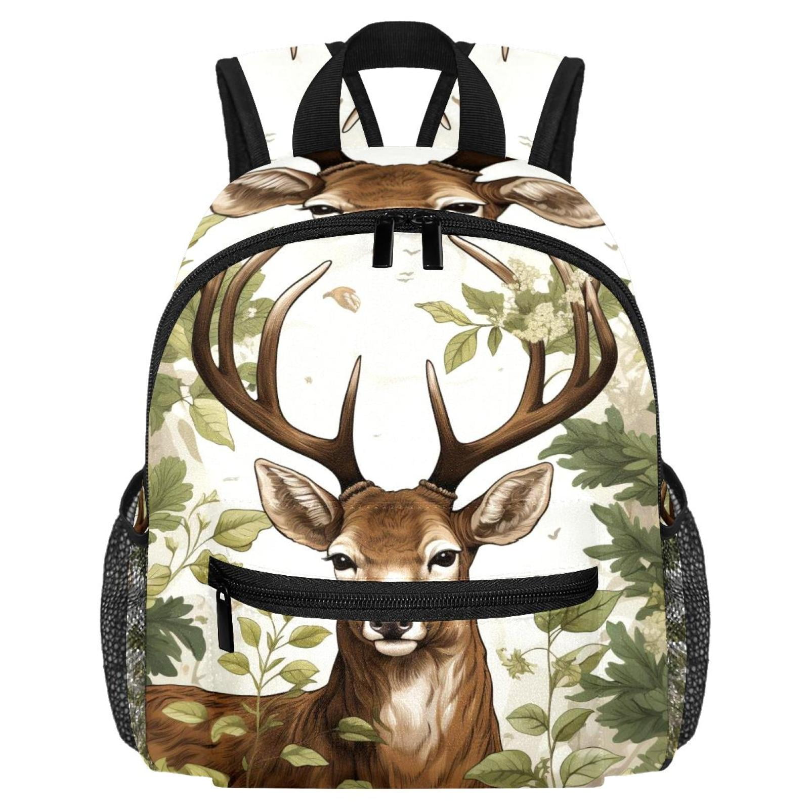 Deer Cute Book Bag with Adjustable Shoulder Strap, Large Capacity ...