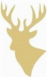 Deer Cutout Unfinished Wood Antlers Caribou Reindeer Forest Animal Buck ...