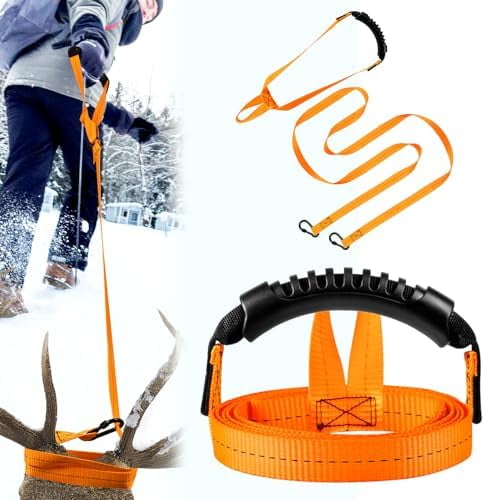 Deer Drag Rope with Detachable Ergonomic Handle, 2-in-1 Rope for ATVs ...