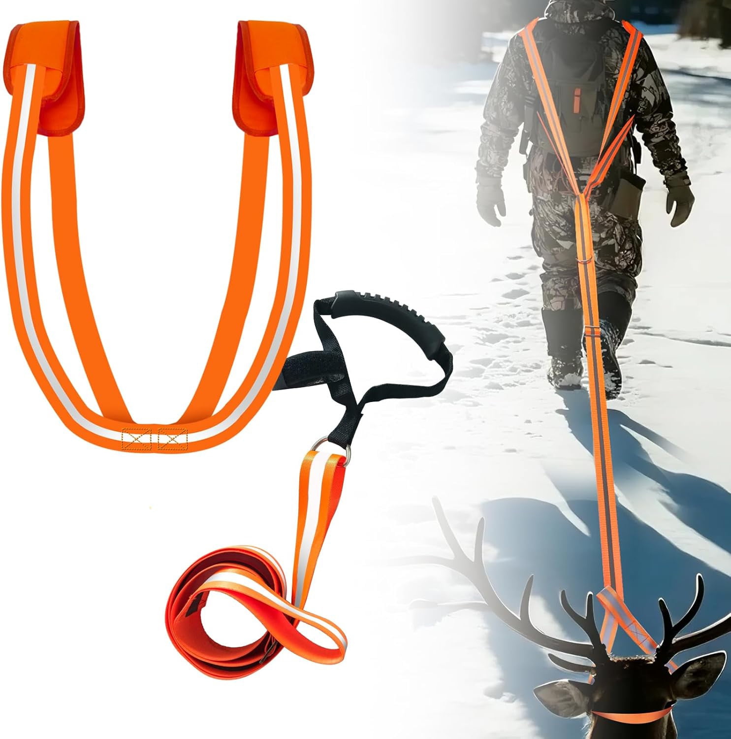 Deer Drag Strap And Harness Heavy Duty Safety Deer Dragging Rope ...