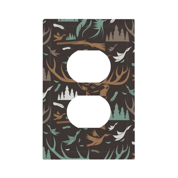 Deer Duck Hunting Vintage Duplex Wall Plate 1 Gang Decorative ...